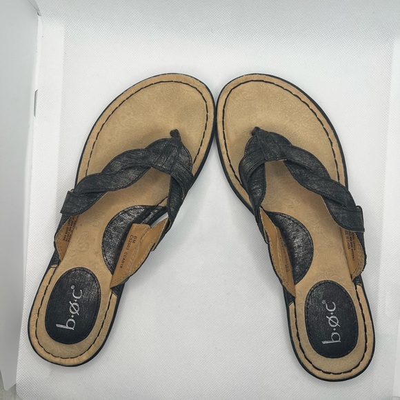 b.o.c. | Shoes | Boc Born Concept Braided Leather Thong Flip Flops ...